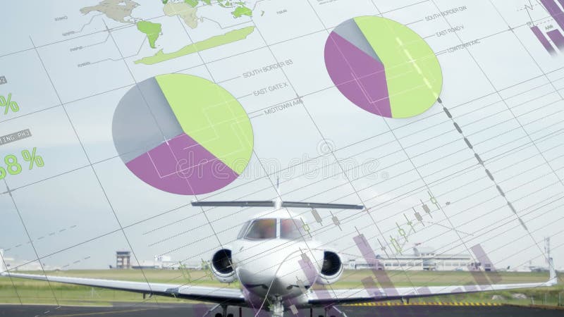 Animation of Statistical Data Processing Against Airplane at an Airport ...