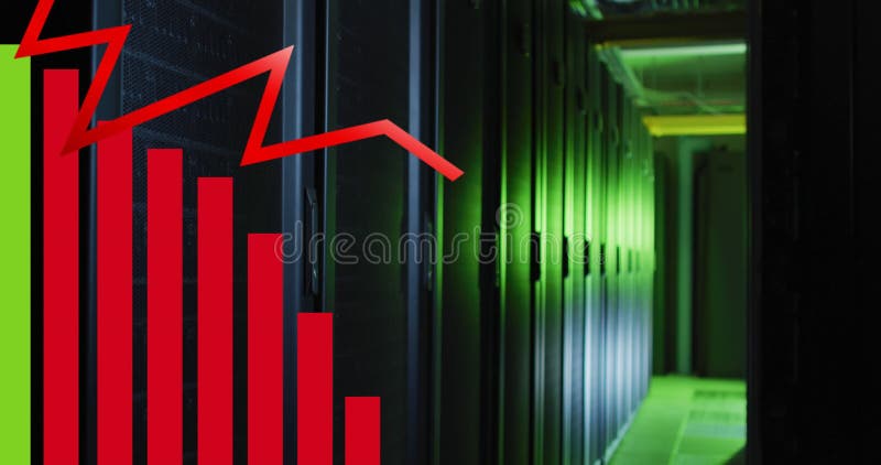 Animation Of Statistical Data Processing Against Empty Computer Server 0975