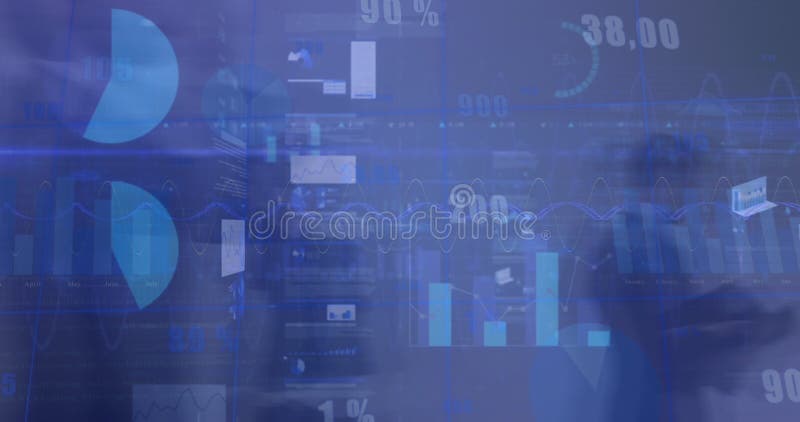 Animation of Statistical Data Processing Against Time-lapse of People ...