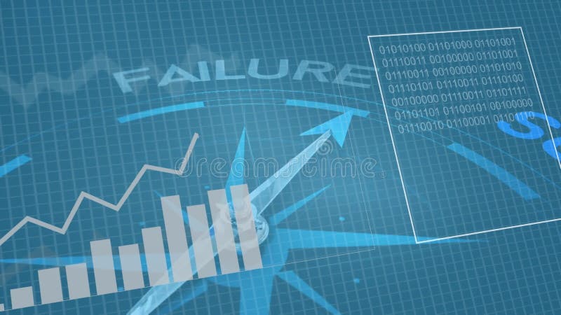 Animation of Statistics and Data, Compass with Needle Moving from ...