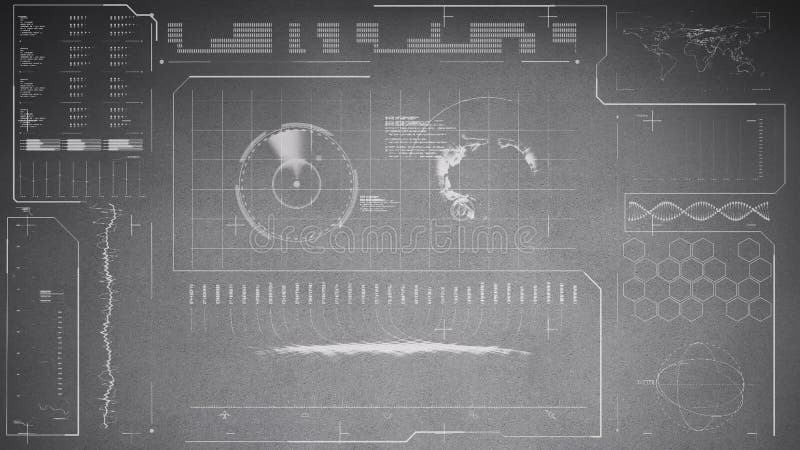 Animation of Statistics and Data Processing on Grey Background Stock ...