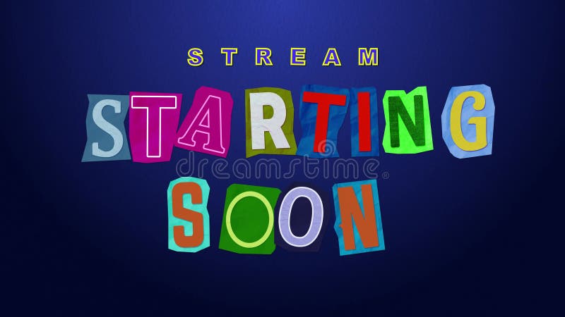 Stream Starting Soon Animation Blue Neon Sign Glowing Stock Video ...
