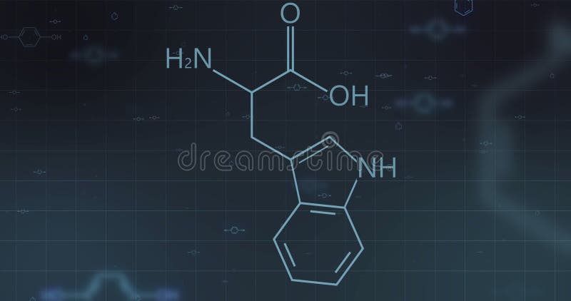 Animation of Structures of Chemical Formula on Dark Background Stock ...