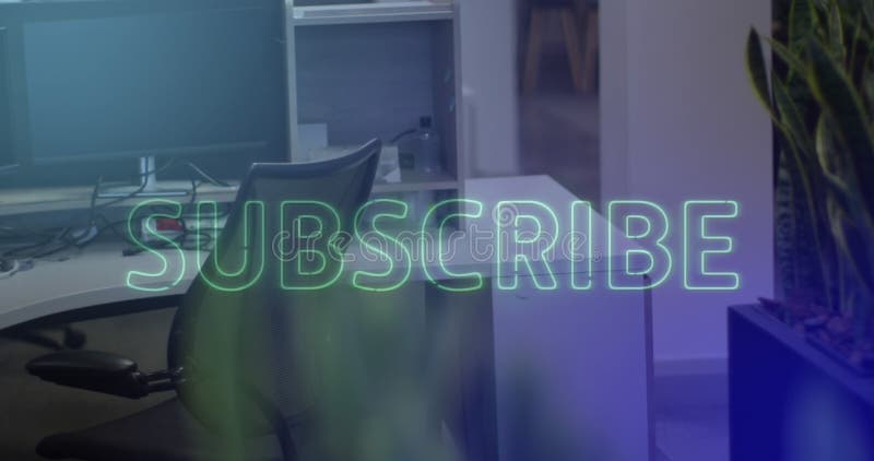 Animation of Man and a Subscribe Button with Like and Bell Notification ...
