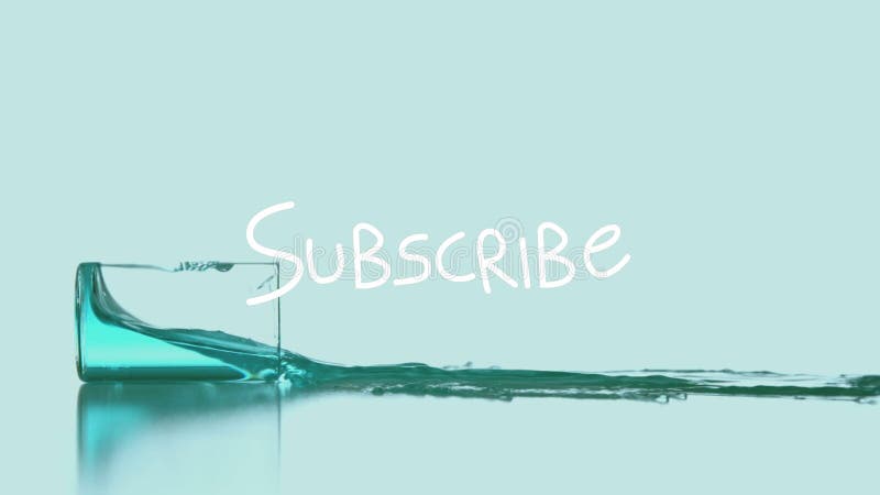 Animation of Subscribe Text Over Beakers with Liquid Stock Video ...