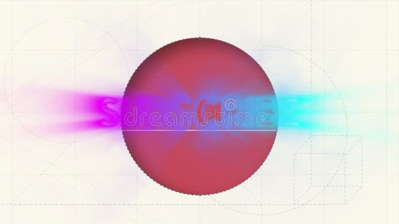 Animation of Subscribe Text and Pen Tip Drawing Circle Over White ...