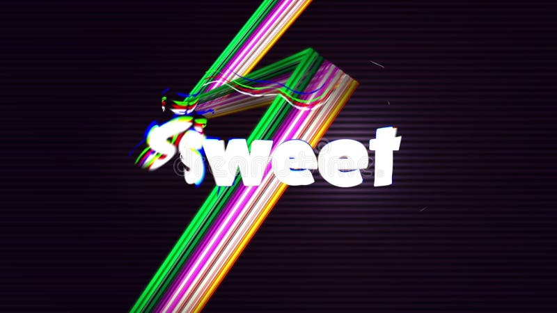 Animation of Sweet Text Over Colorful Lighting Stock Footage - Video of ...