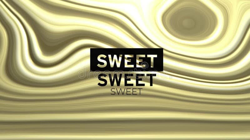 Animation of Sweet Text Over Golden Liquid Background Stock Footage ...