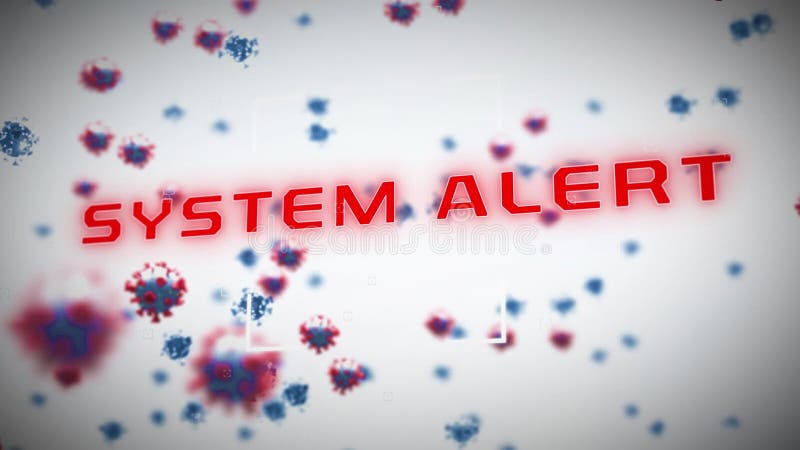 Animation of System Alert Text Over Triangles on Black Background Stock ...