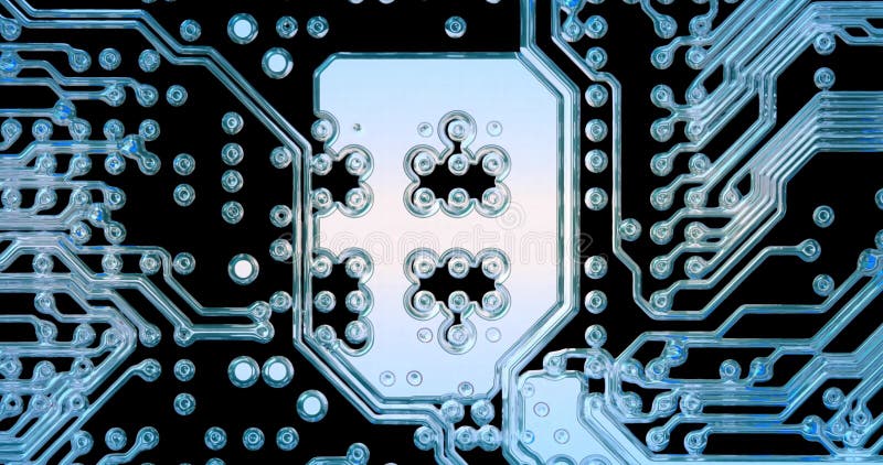 Details of Scheme in Blue Color of Mainboard with Microelectronics ...