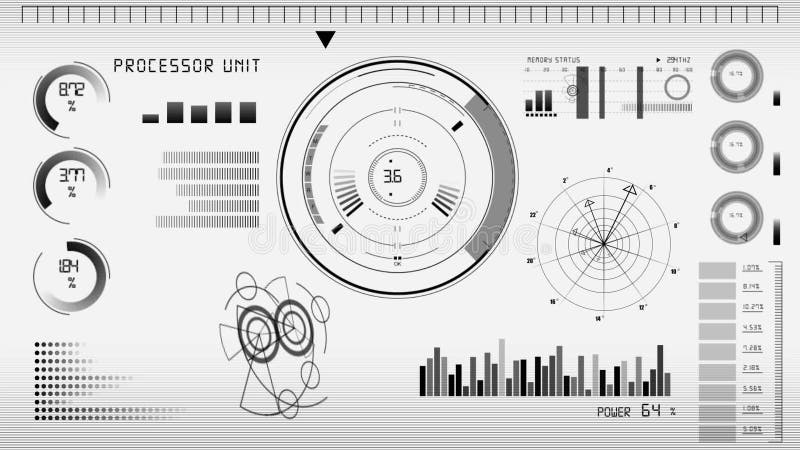 Technology Interface - Computer Data Screen Display Animation Stock ...