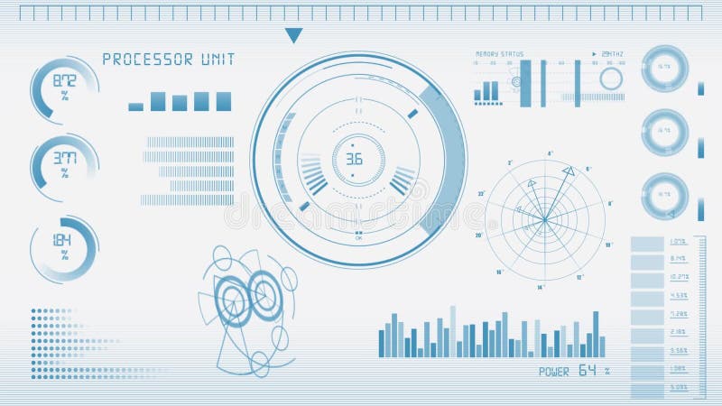 Technology Interface Screen Stock Video - Video of heads, display: 40693079