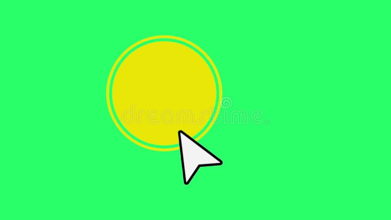 Animation Text Box with Mouse Cursor Isolate on Green Background. Stock ...