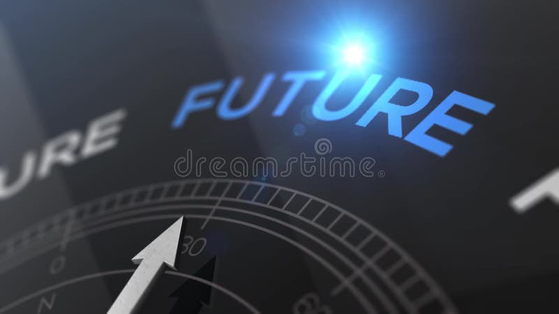 Compass with the Text FUTURE Right Path, Concept Video for Good ...