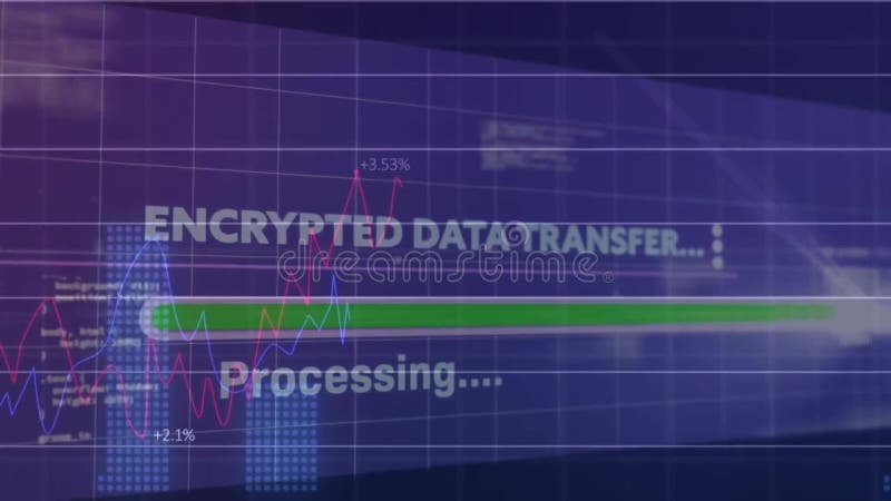 Animation Of Text And Data Processing Over Grid On Dark Background