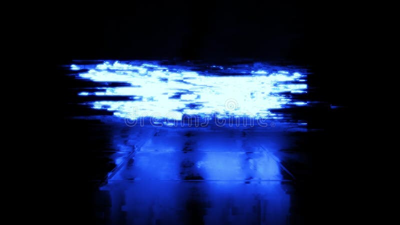 Animation Text of the End Glitch Blue Neon Text Effect Stock Video ...