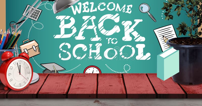 Animation of Welcome Back To School Text and School Icons Stock Footage ...