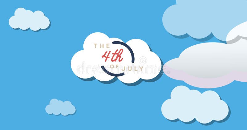 Animation of 4th of July Text Over Hand Holding Flag of United States ...