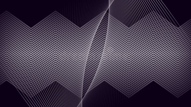Animation of Thin Kinetic White Zigzag Lines and Overlay of Parallel ...