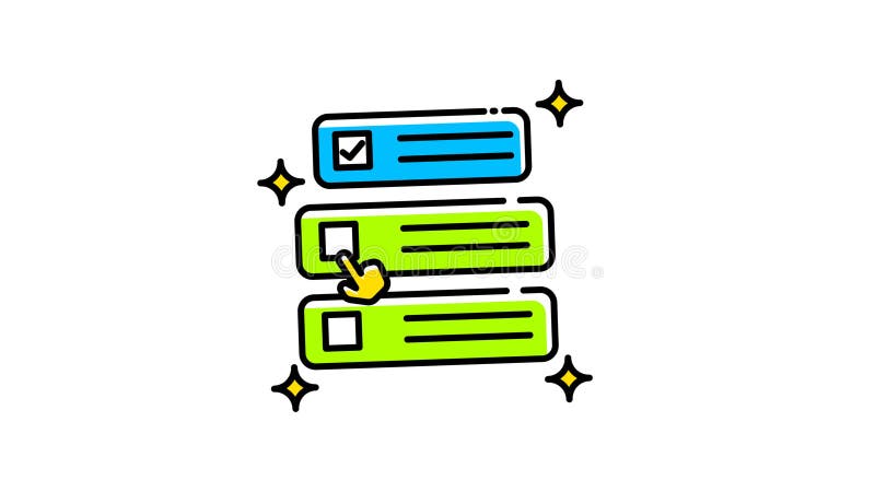 Animation of Three Checklist Items with a Check Mark in the First Box ...