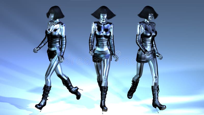 Animation of Three Walking Manikins Stock Video - Video of lifestyle ...