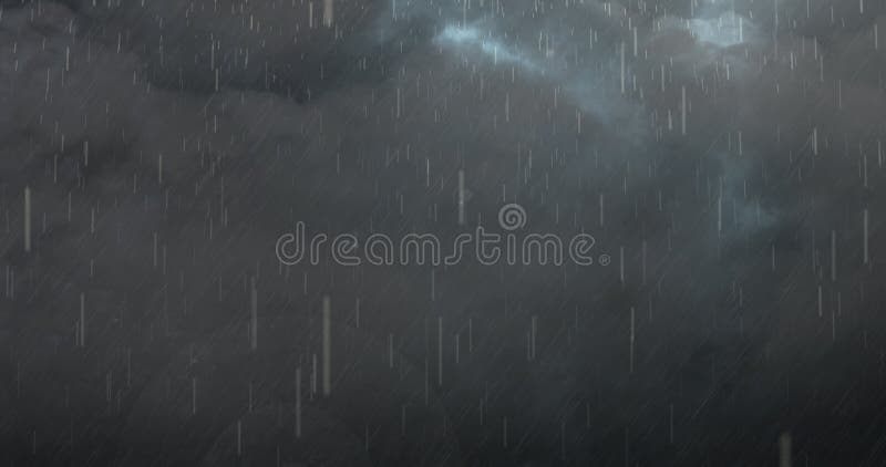 Rain Thunderstorm and Lightning Black Icon Animation Stock Footage ...