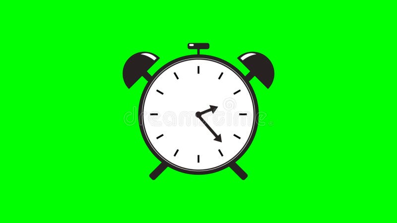 Animation Timer 4 Hours - Stopwatch Icon Motion Graphics on Green ...