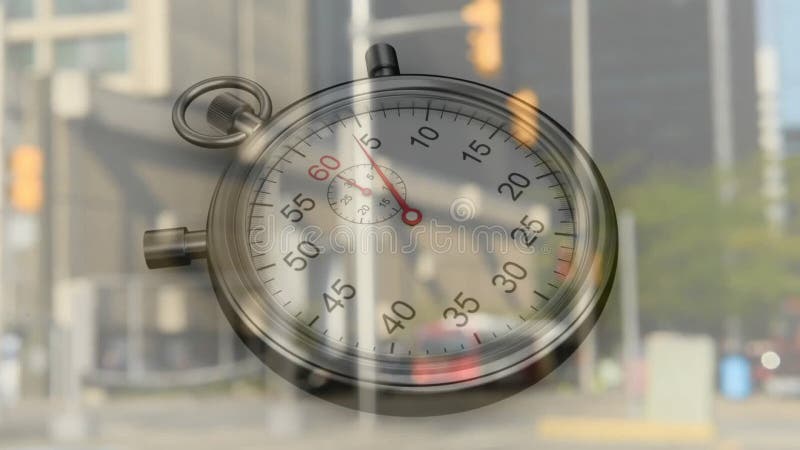 Animation of Timer Over Cityscape Stock Video - Video of network ...