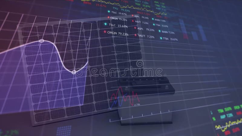 Animation of Trading Boards, Graphs and Loading Circles Over Car ...