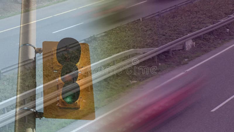 Animation of Traffic Light Over Road Stock Footage - Video of network ...
