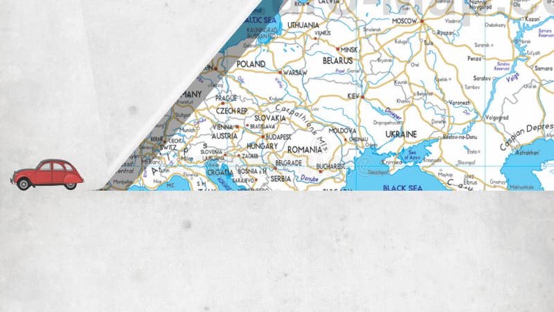 Animation of Travel Concept, Car on Map Stock Footage - Video of ...