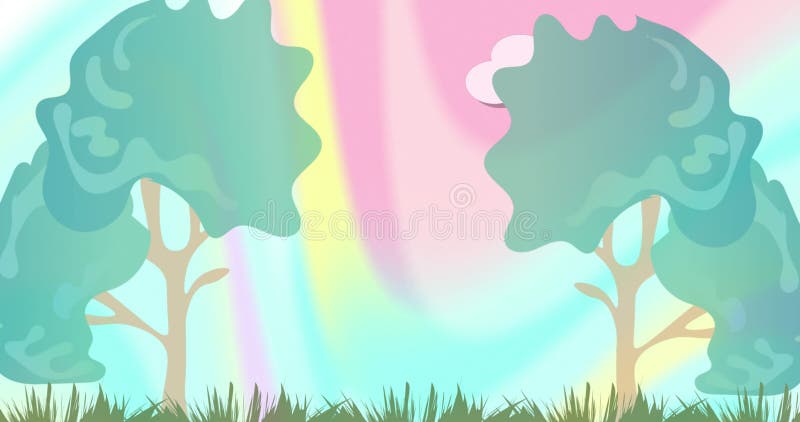 Animation of Trees Over Moving Shapes Stock Video - Video of motion ...