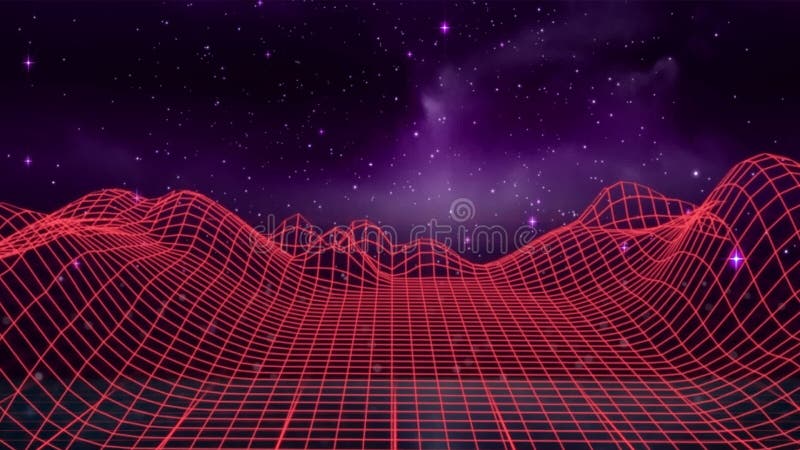 Animation of Triangle with Appearing Metaverse Landscape Stock Footage ...
