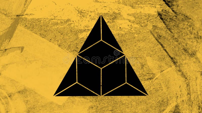 Animation of Triangle Moving on Yellow and Black Background Stock Video ...