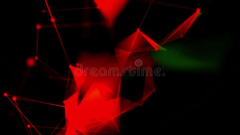 Animation Of Triangular Structure With Lines Motion Stock Video