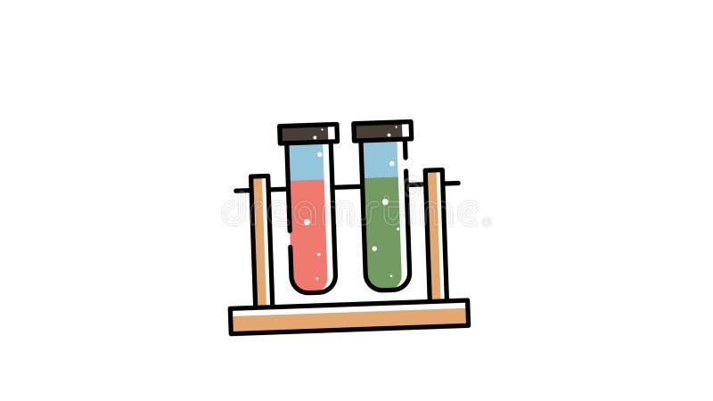 Animation of Two Test Tubes in a Rack Stock Footage - Video of ...