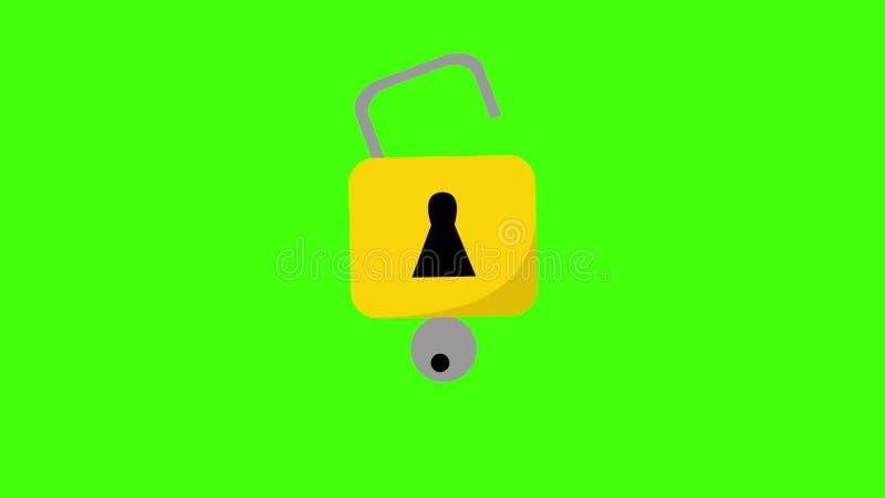 Animation of Padlock, Connected Dots, Computer Language, Caucasian ...