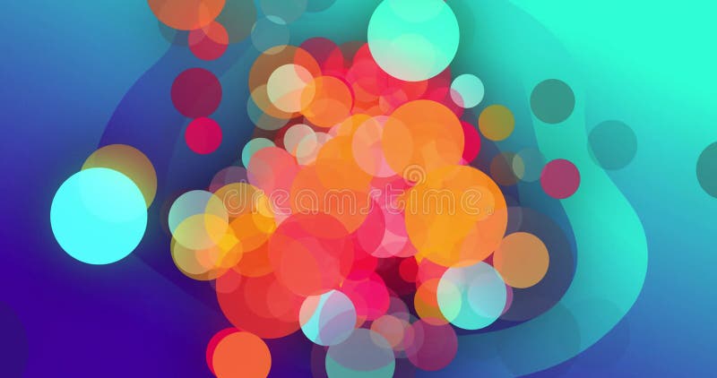 Animation of Vibrant Light Spots Moving on Blue Background Stock Video ...