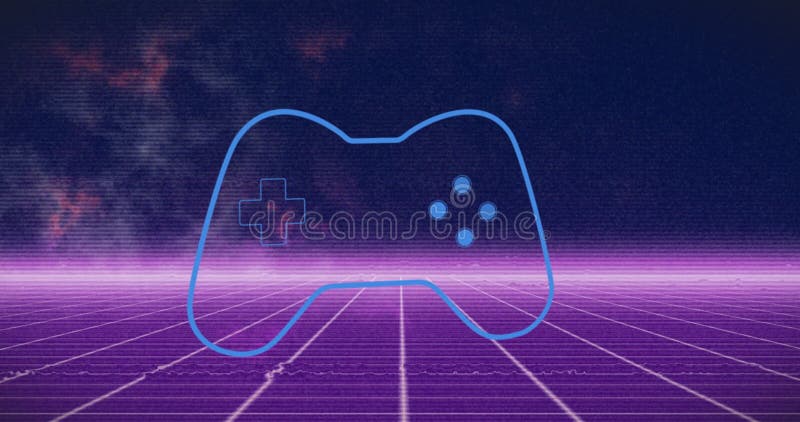 Animation of Video Game Controller with Abstract Futuristic Design in ...
