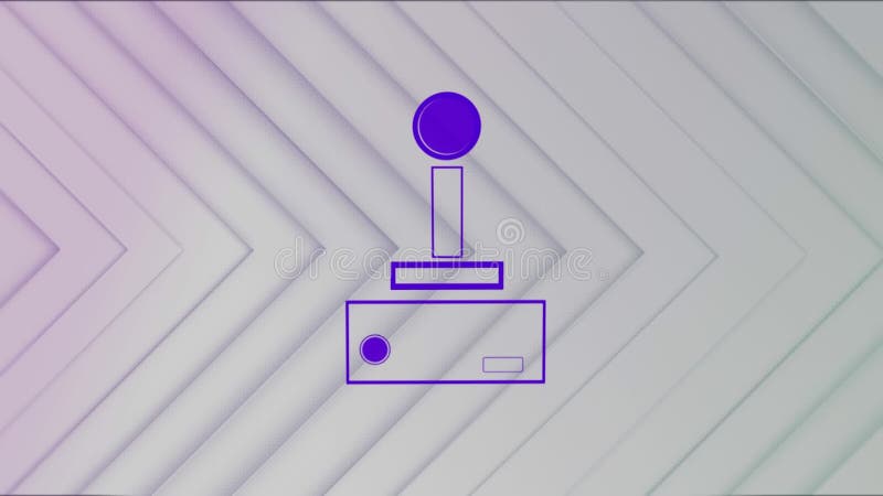 Animation of Video Game Controller Icon Against Neumorphic White ...