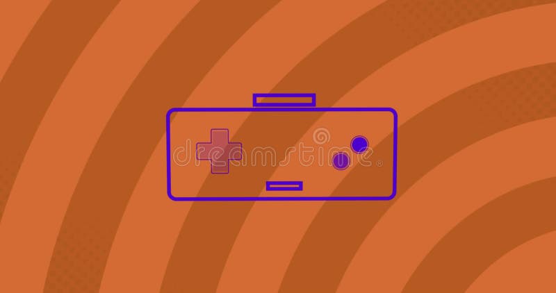 Animation of Video Game Controller Icons Against Red Radial Background ...