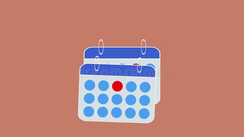 Animation of Wall Calendar Symbolizing Passage of Time and Planning ...