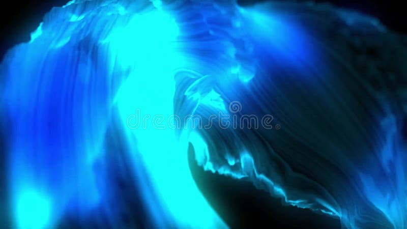 Animation of Waves of Blue Light Rotating on Dark Background Stock ...