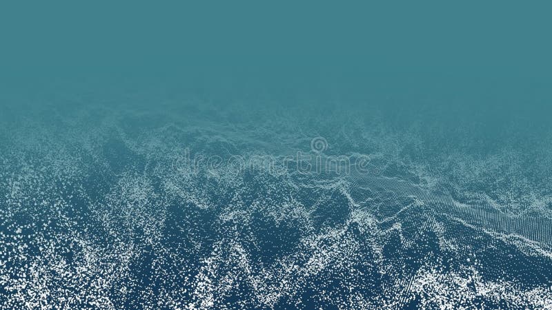 Animation of Waves of White Particles Moving on Blue Background Stock ...