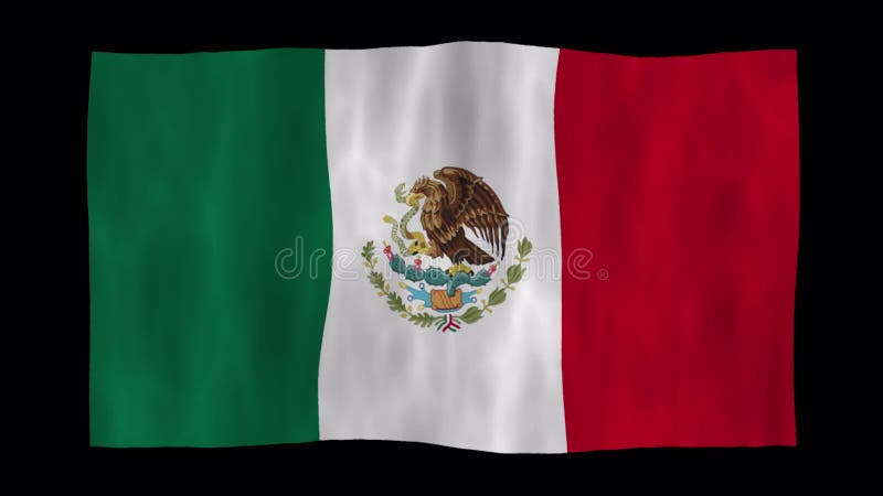 Animation of a Waving 3D Mexico Flag with Alpha Channel Stock Video ...