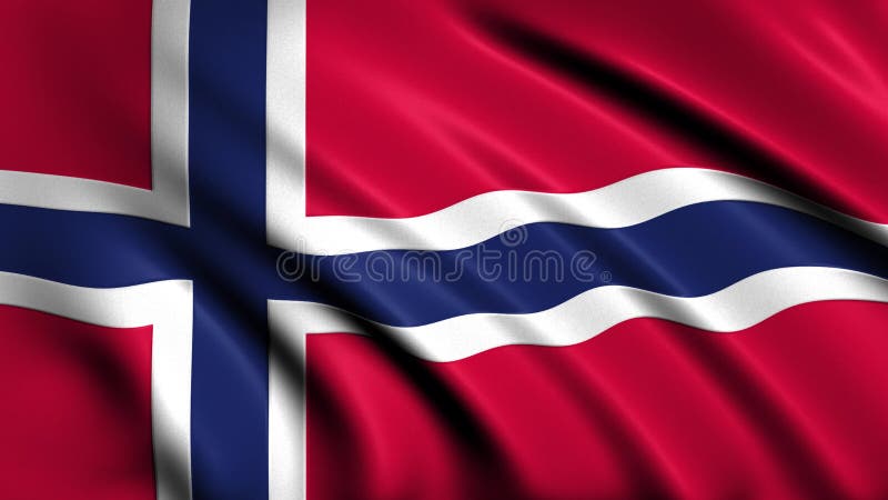 Norway Flag Animation. Brush Painted Norwegian Flag on a Transparent ...