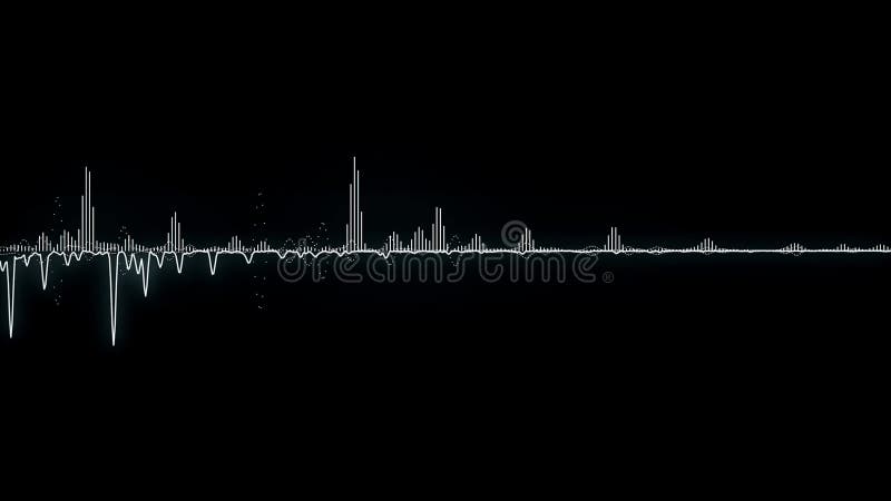 Animation Red Audio Frequency Waveform Spectrum. Stock Video - Video of ...