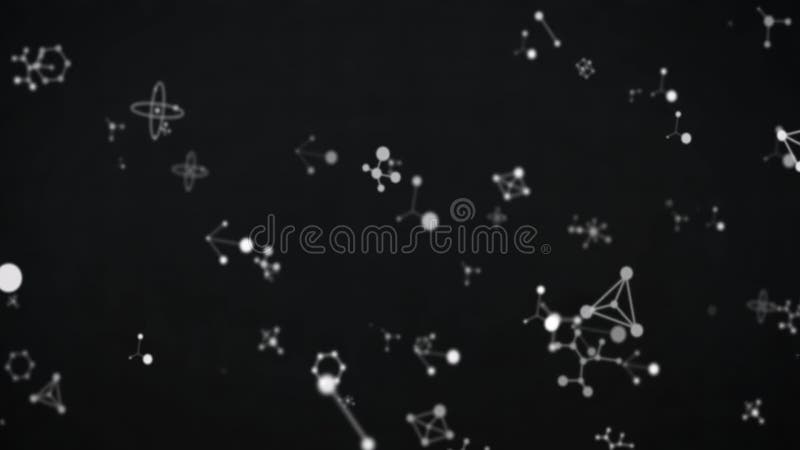 Animation of White 3d Molecular Structures and Connections Moving on ... Animation of White 3d Molecular Structures and Connections Moving on ...