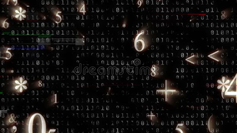 Numbers on Black Background Stock Video - Video of generated, abstract ...