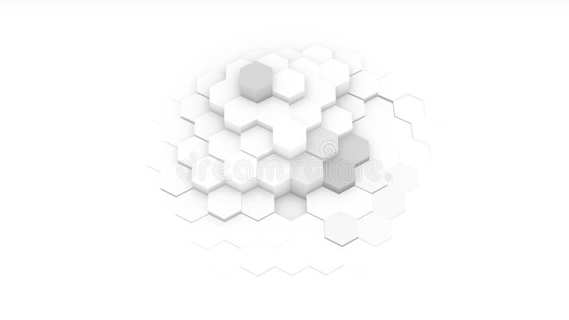 Animation of White Hexagon Blocks Random Waving on the Center of the ...